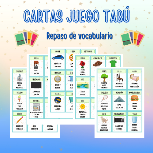 Cartas juego Tabú