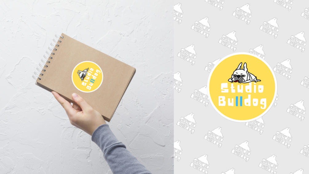 Studio Bulldog Logo Sticker -White-