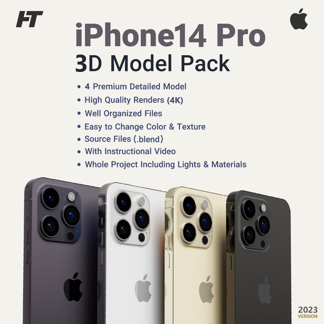 Apple iPhone 14 Pro 3D Model