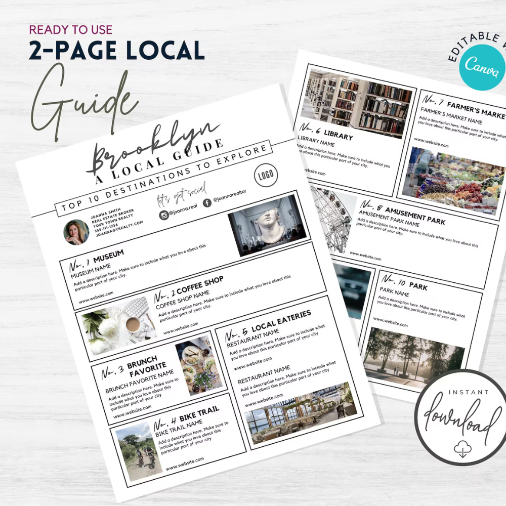 Real Estate Local Guide Template for Realtors | Local Newsletter ...