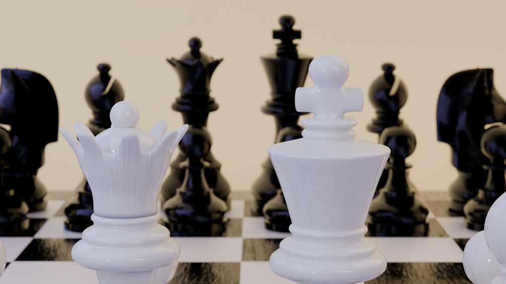 Realistic Chess Set 3D Model – Blender + FBX + OBJ (PBR Ready, High Poly)