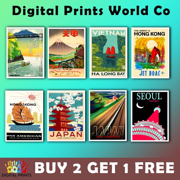 Ultimate Travel Poster Bundle Pack – 24 Digital Printable Wall Art ...