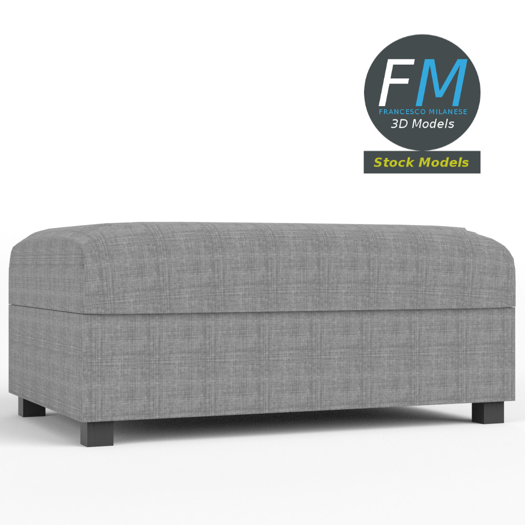 3D MODEL - Upholstered footstool