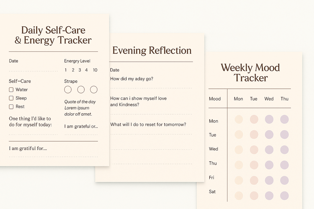 Daily Self-Care & Energy Tracker | Minimal Digital Planner (iPad ...