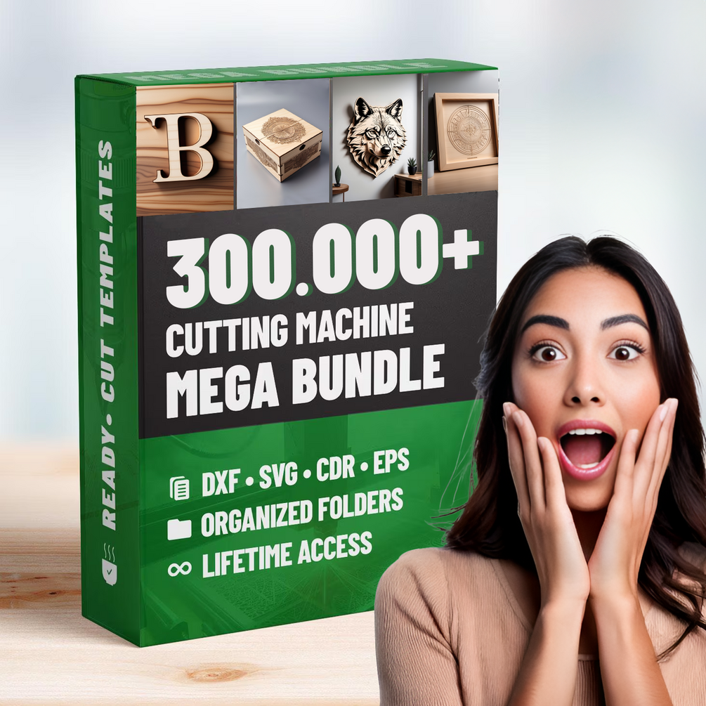 300,000+ Laser Cutting Files Mega Bundle Vector laser Template Svg Dxf ...