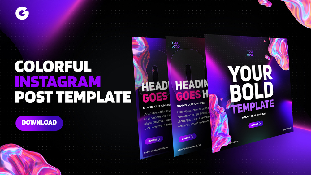 Colorful Instagram Post Template FREE