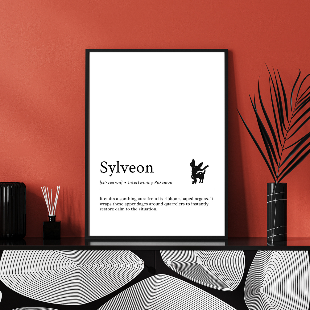 Sylveon Definition Digital Print | Pokémon Wall Art | Minimalist ...