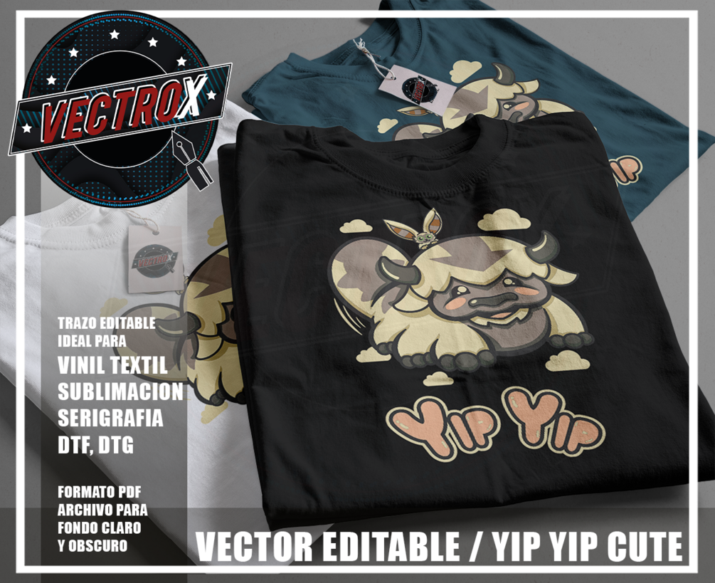 Vector Editable - Yip Yip Cute