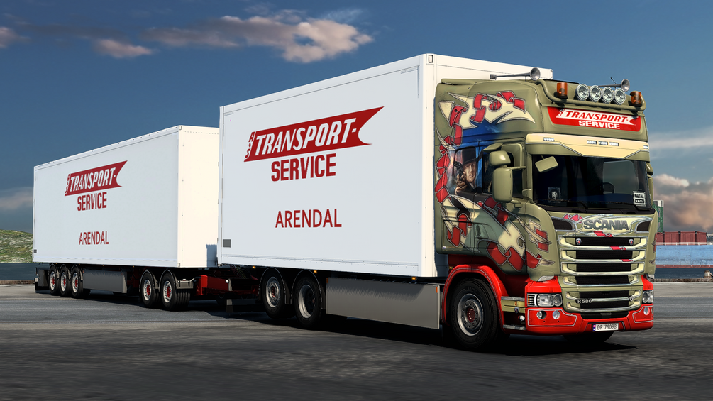 Scania RJL 6s Transport Service Combo Skin
