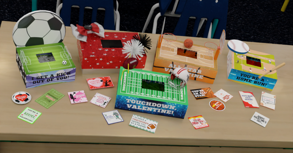 Valentines Sports Boxes + Cards