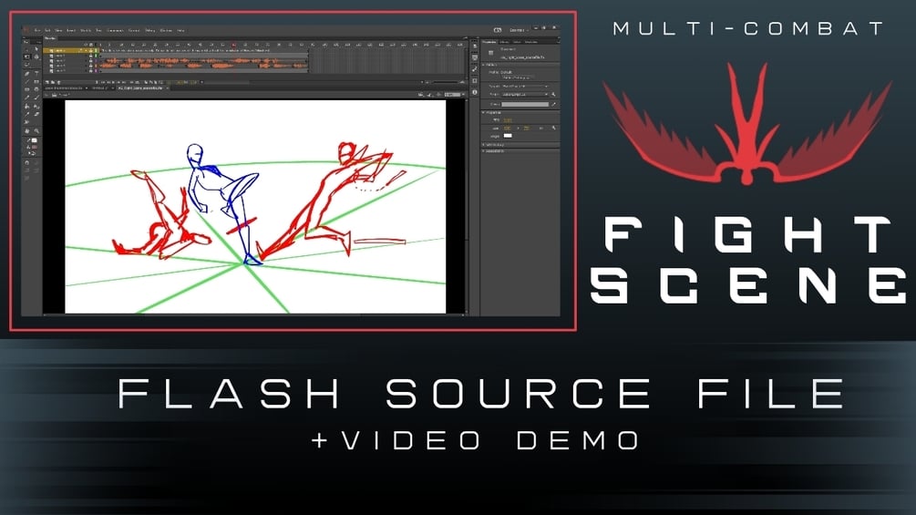 Multi-combat Fight Scene - Flash Source file