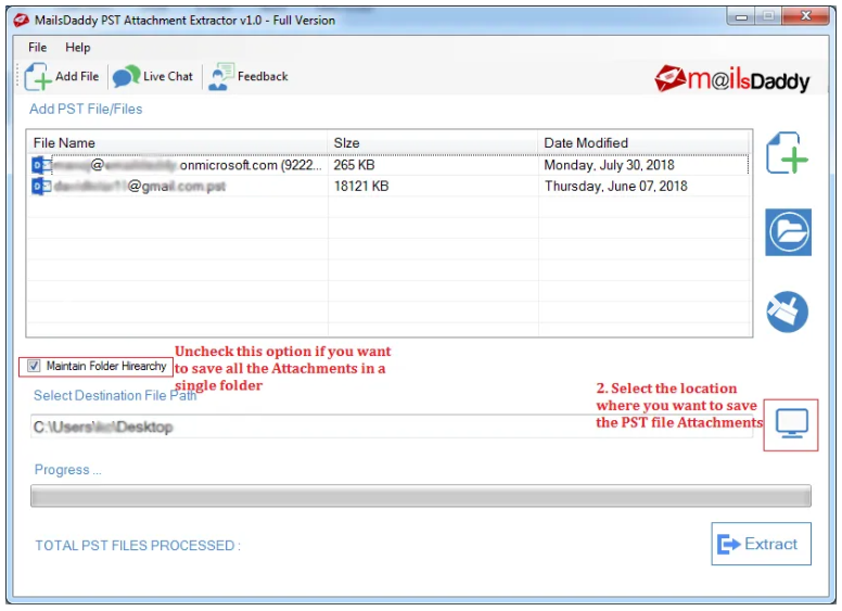 MailsDaddy PST Attachment Extractor