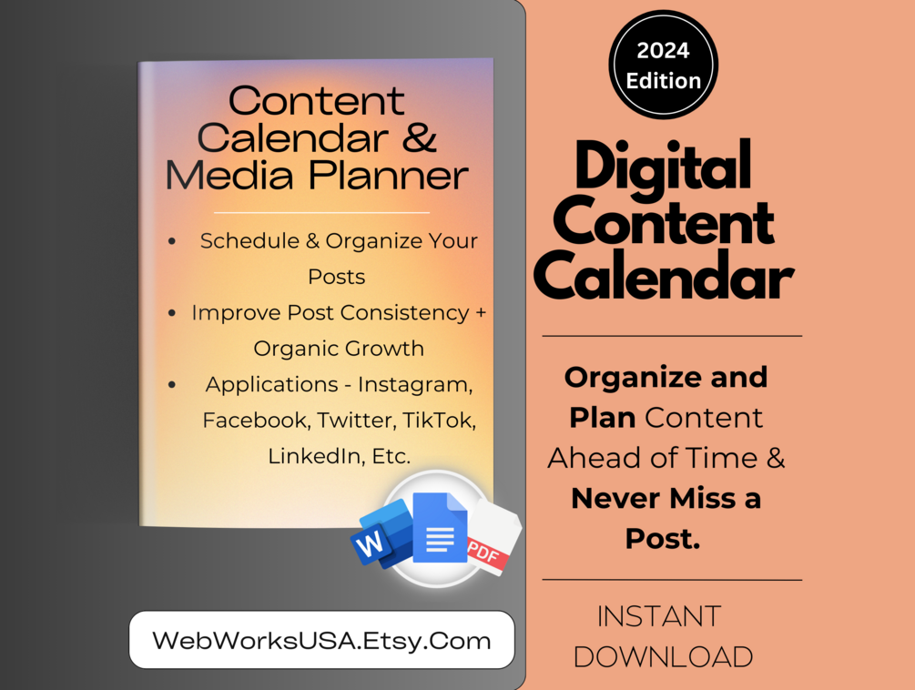 Content Calendar & Social Media Planner | Organize and Schedule Posts ...