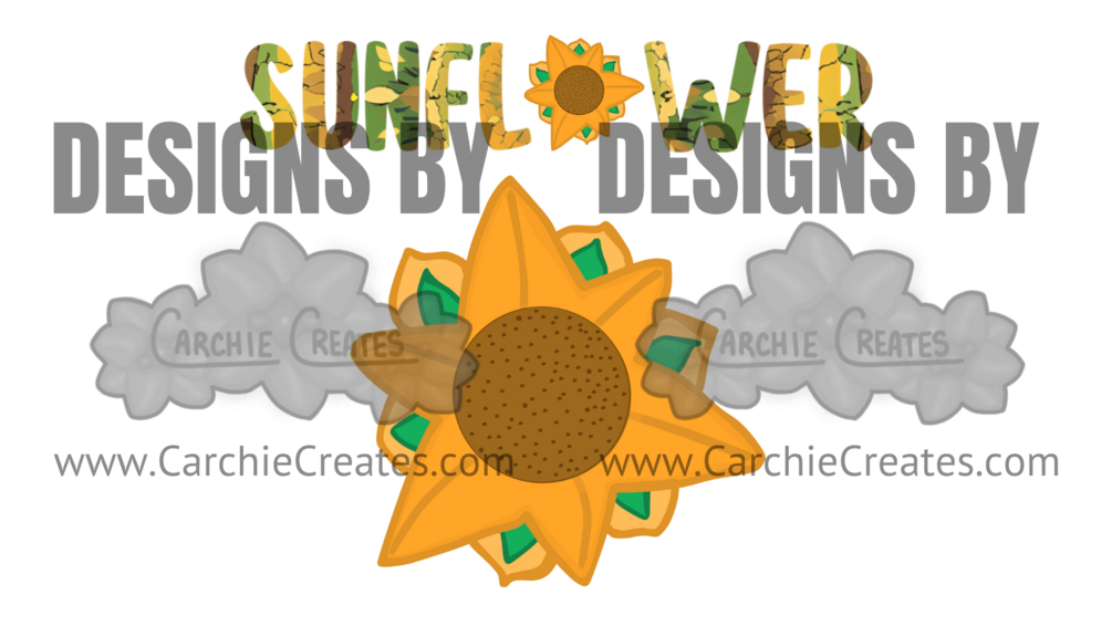 Sunflower Custom Artwork Bundle - Original Design by CarchieCreates