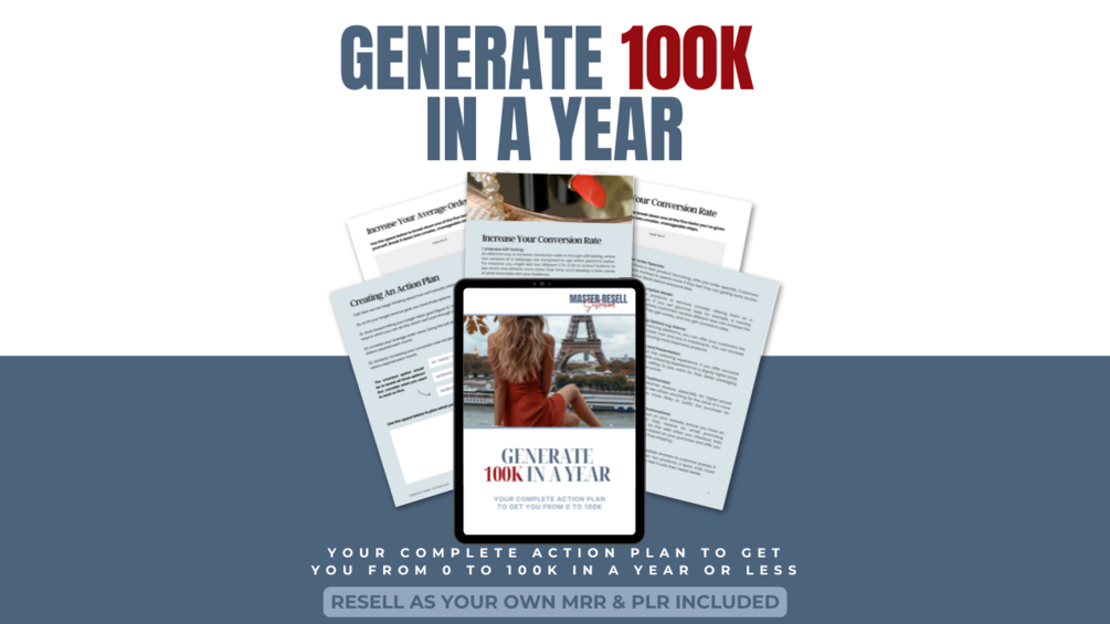 Generate 100K a Year Selling Digital Products