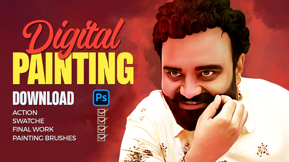 Digital Smudge Painting of Veer