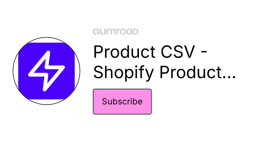 Product CSV - Shopify Product Variant Price Editor
