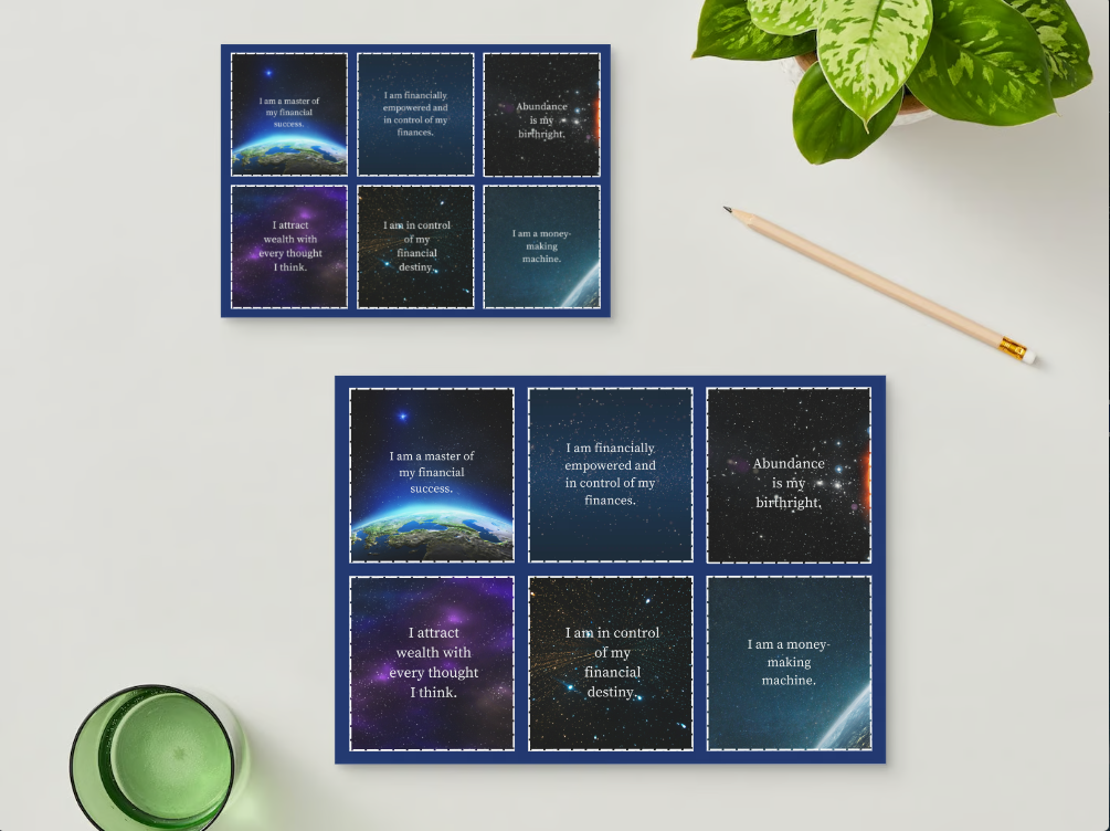 Empower Your Finances: Set of 50 Wealth Affirmation printable Cards for ...