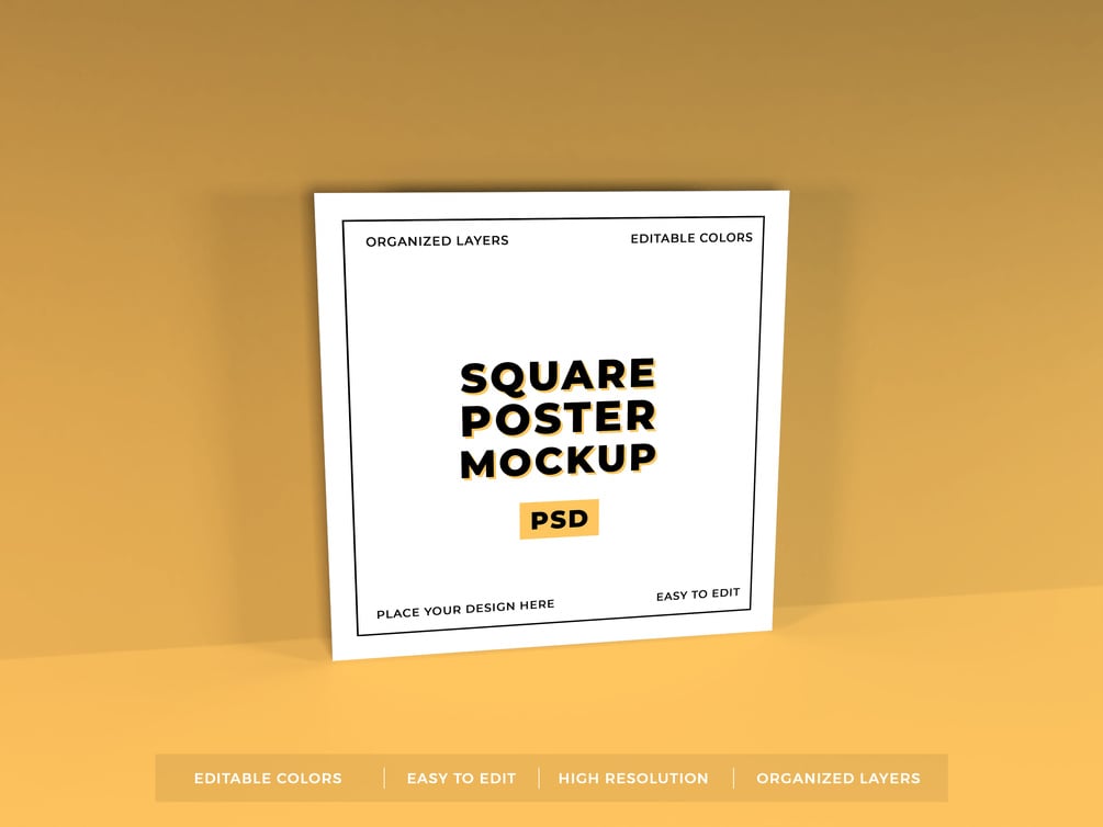 Square Poster Mockup Vol 3