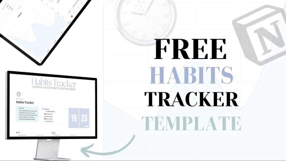 FREE Habits tracker Notion Template
