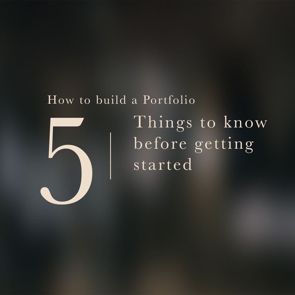 How to create your first Portfolio: 5 things you should know