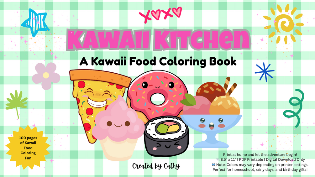 Kawaii Kitchen: A Kawaii Food Coloring Book