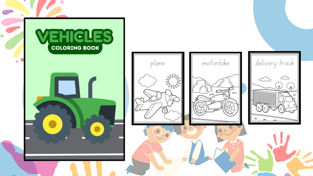 Coloring Book : Vehicles