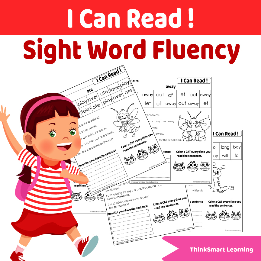Kindergarten Sight Words Practice I Can Read Sight Word Fluency Passages