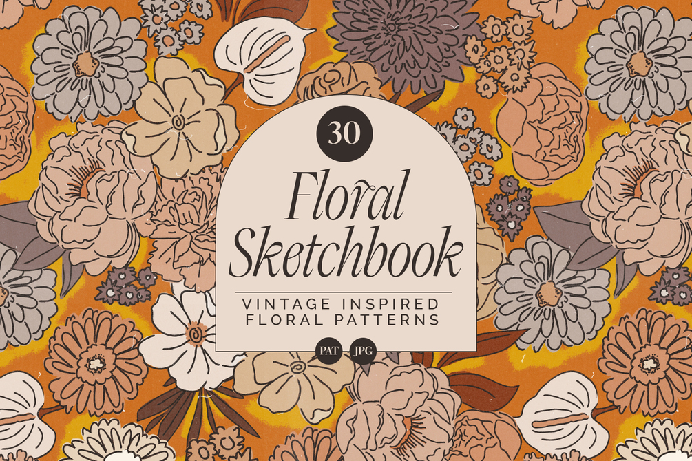 Floral Sketchbook Pattern Set