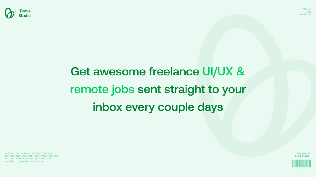 Brave Freelance Jobs Newsletter