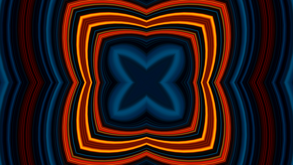 Bright kaleidoscope, pattern with endless animation