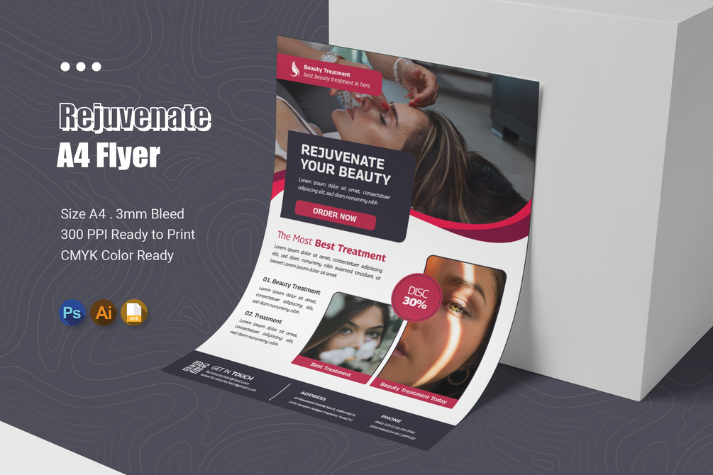 Rejuvenate Beauty Treatment Flyer
