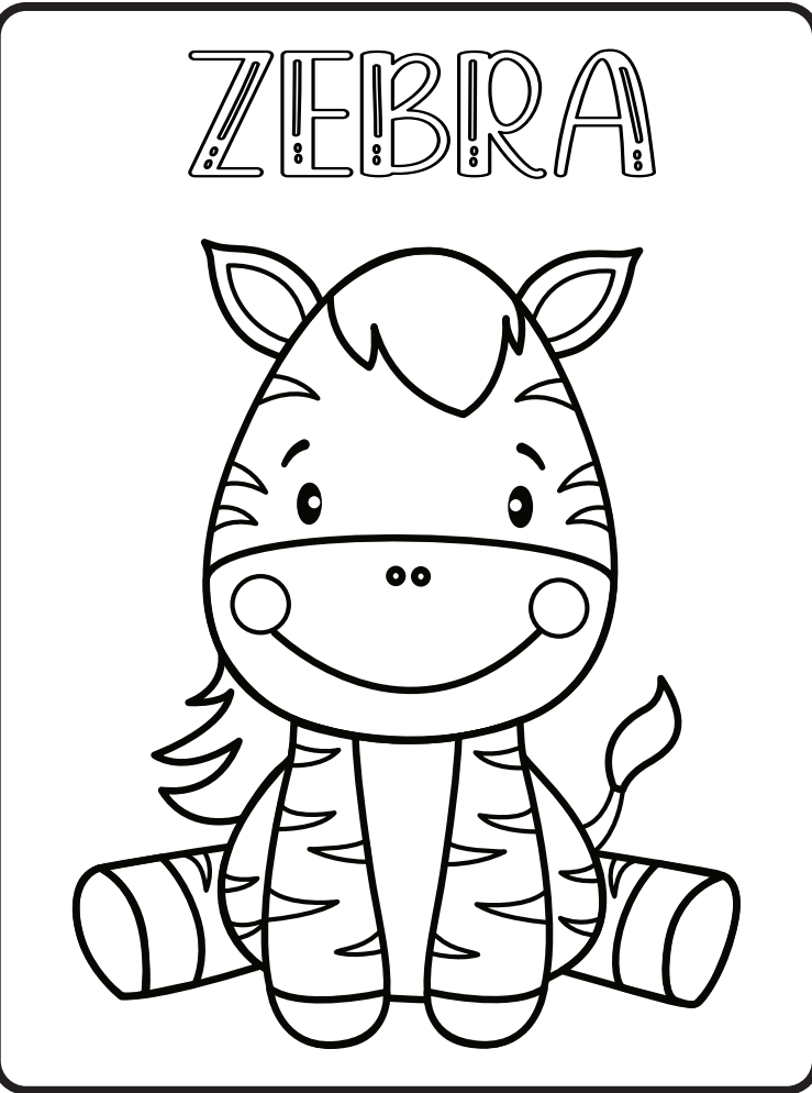 About Animal Cute Template Doodles Coloring Graphic