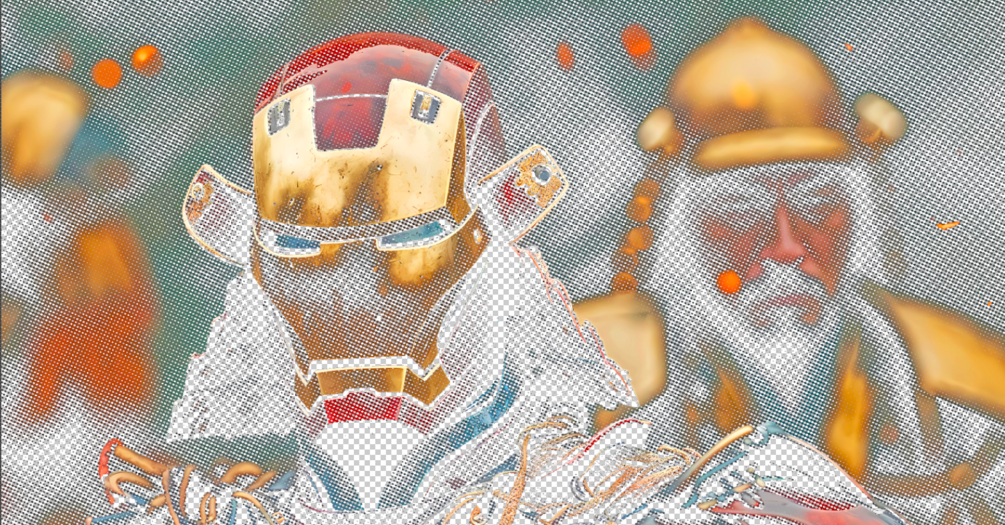 Print Test DTF Halftone AI Photo