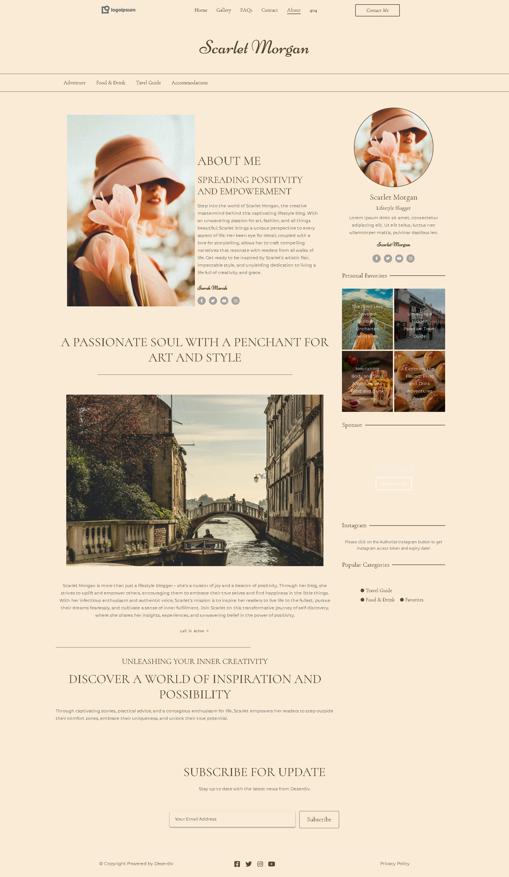 Lifestyle Blog Website Template Kit | Elementor Free | Customizable ...