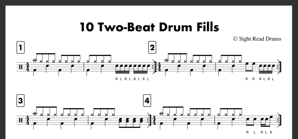 Two-Beat Drum Fills for Beginners