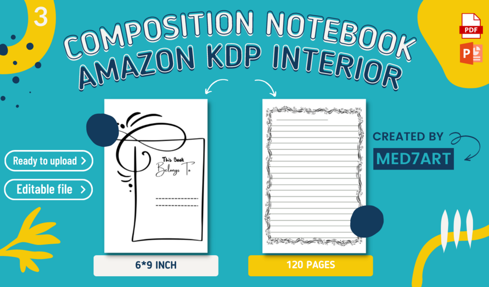 Composition Notebook Kdp Interior Vol 3