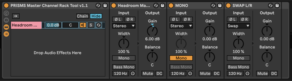 Ableton Master Chain Tool