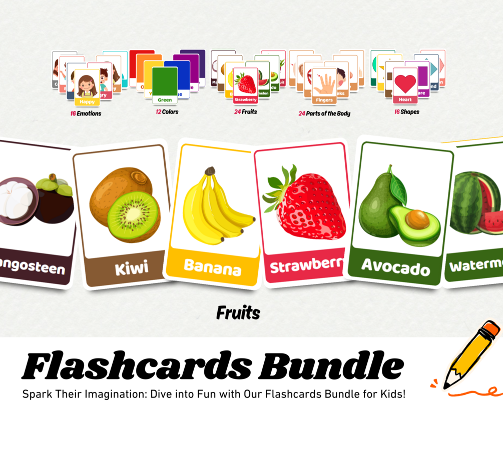 KIDS FLASHCARDS BUNDLE | Pdf Printable Cards | Montessori | Pre-School ...