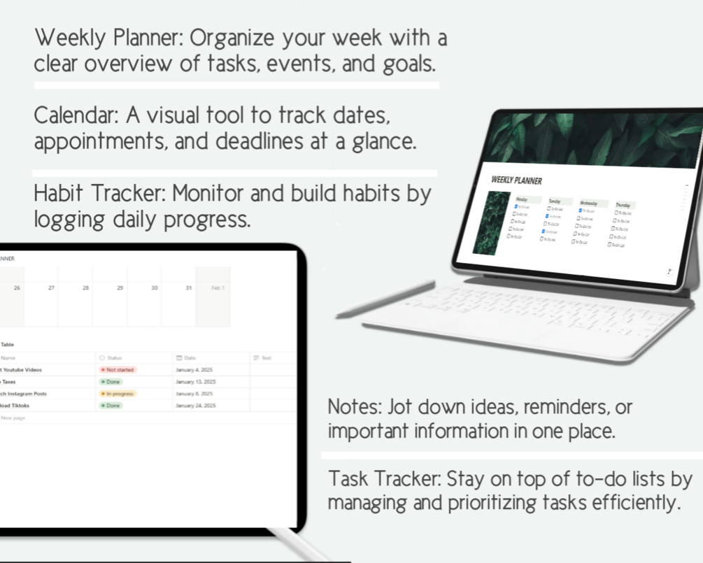 Simply Ultimate Weekly Planner 2025 | Calendar, Notes, Habit Tracker ...
