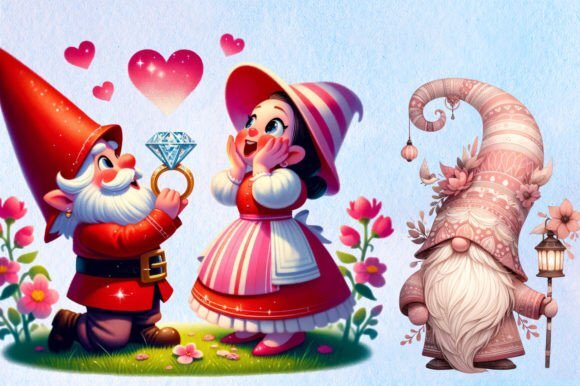 Valentine's Day Gnome Couple Sublimation