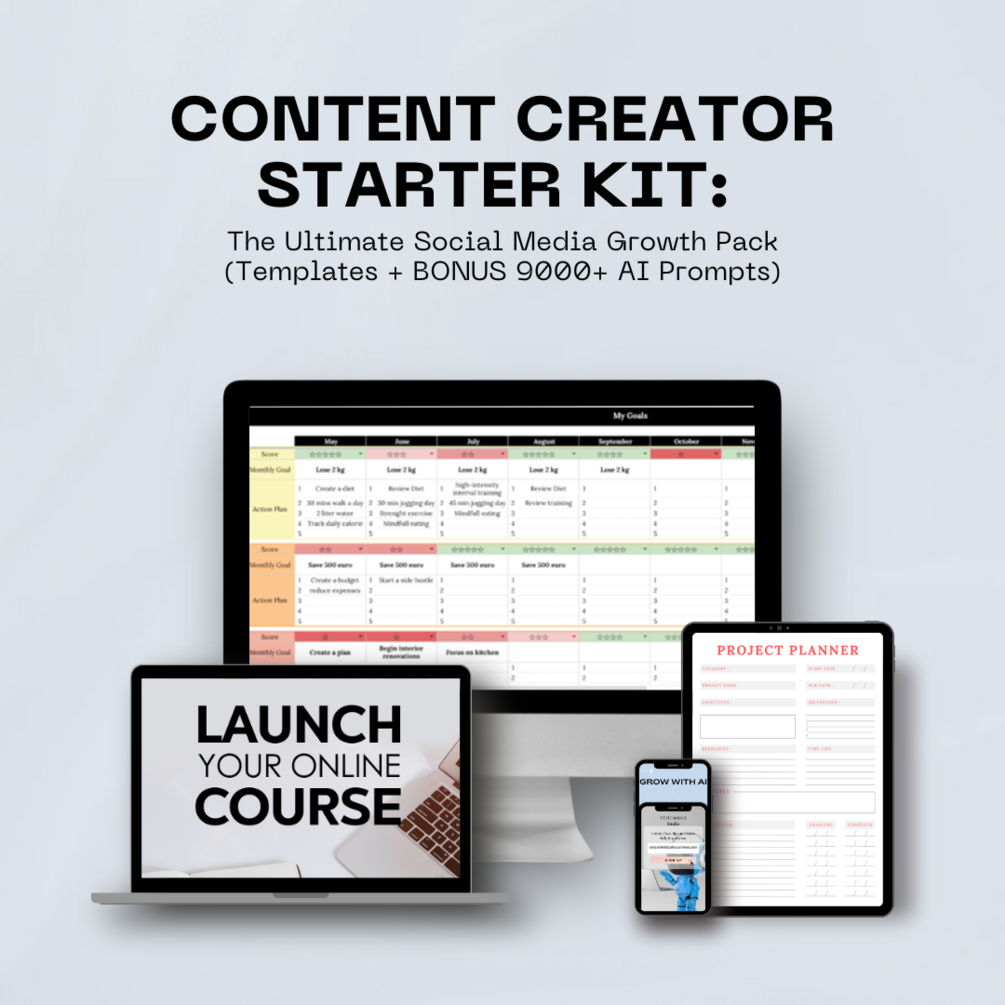 Content Creator Starter Kit: The Ultimate Social Media Growth Pack ...