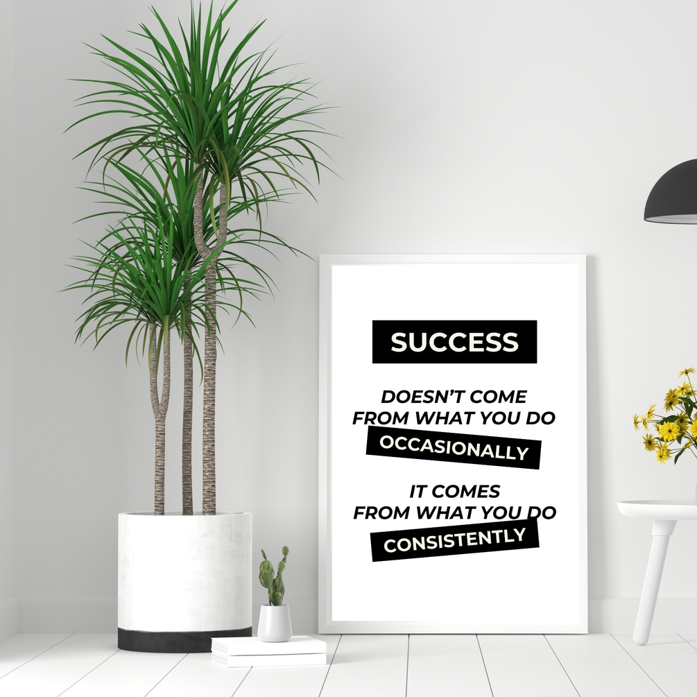 Success Printable Wall Art – Motivational Printable Quote, Minimalist ...