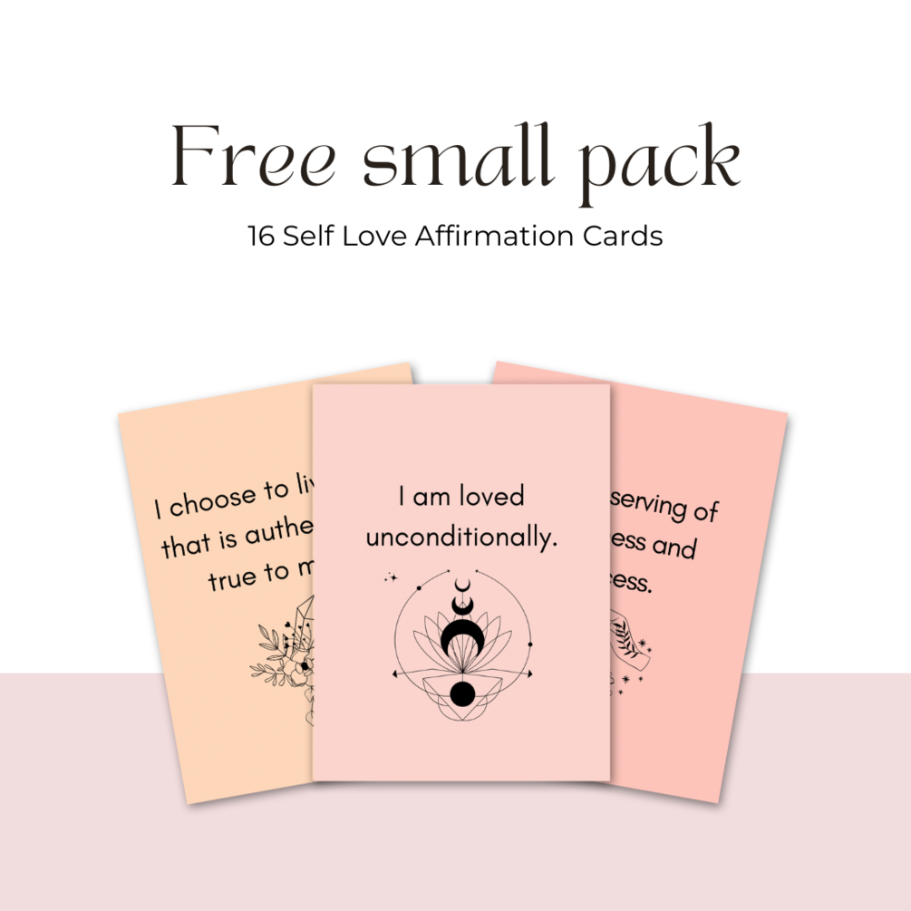 Free small pack - Self love Printable Affirmation Cards