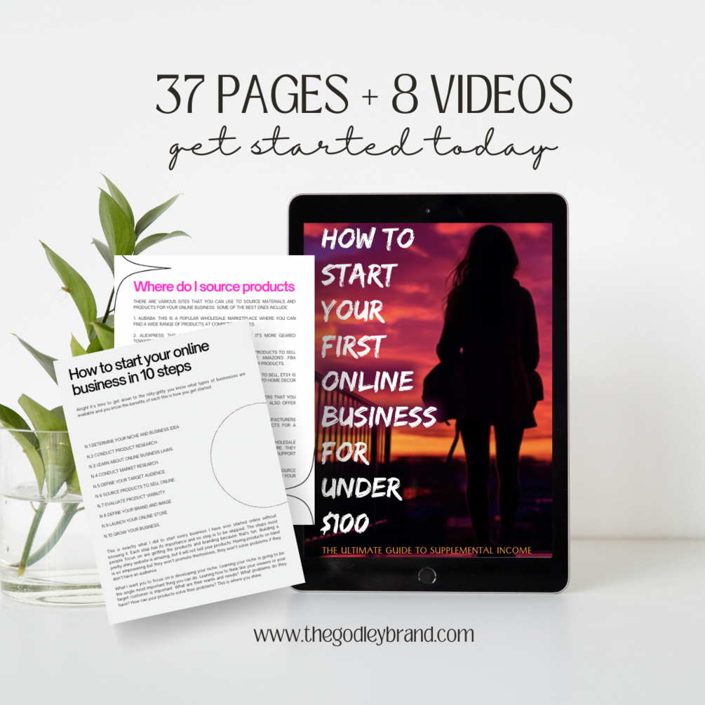 How to start your 1st online business for under one hundred dollars