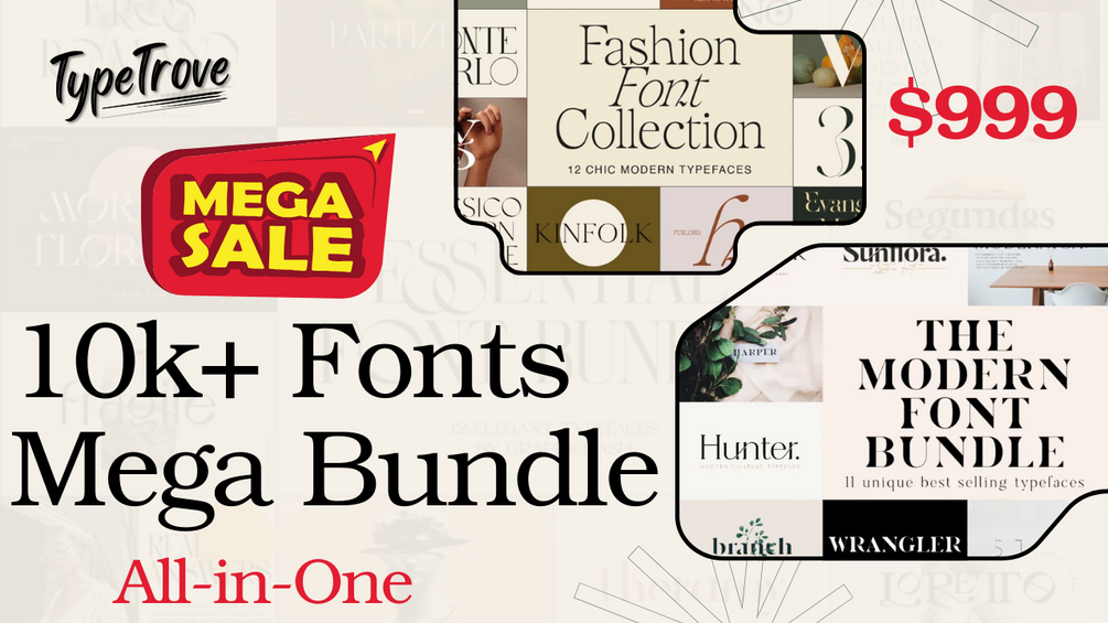 10k+ Fonts Mega Bundle 2025 - Top Trending Typography for Designers