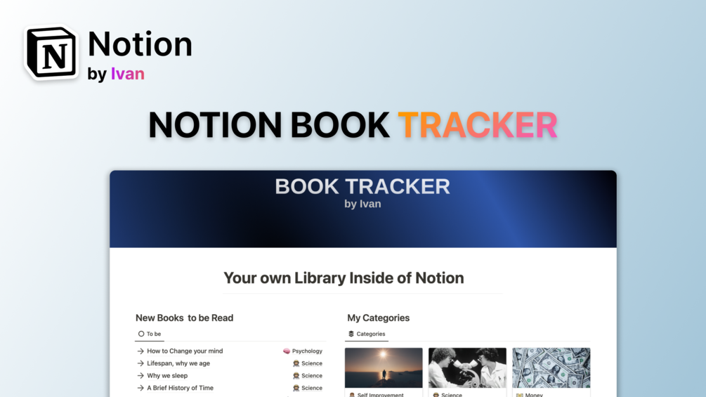 Notion Book Tracker by Ivan