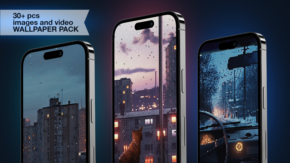 Deep Pixel Melancholy phone wallpapers pack [Lifetime access]
