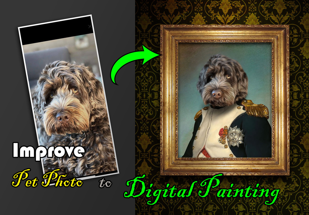 Custom Dog Portrait Painting/Personalized Family Print / digital from ...