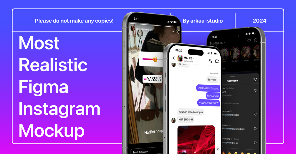 Realistic Instagram UI Figma Mockup